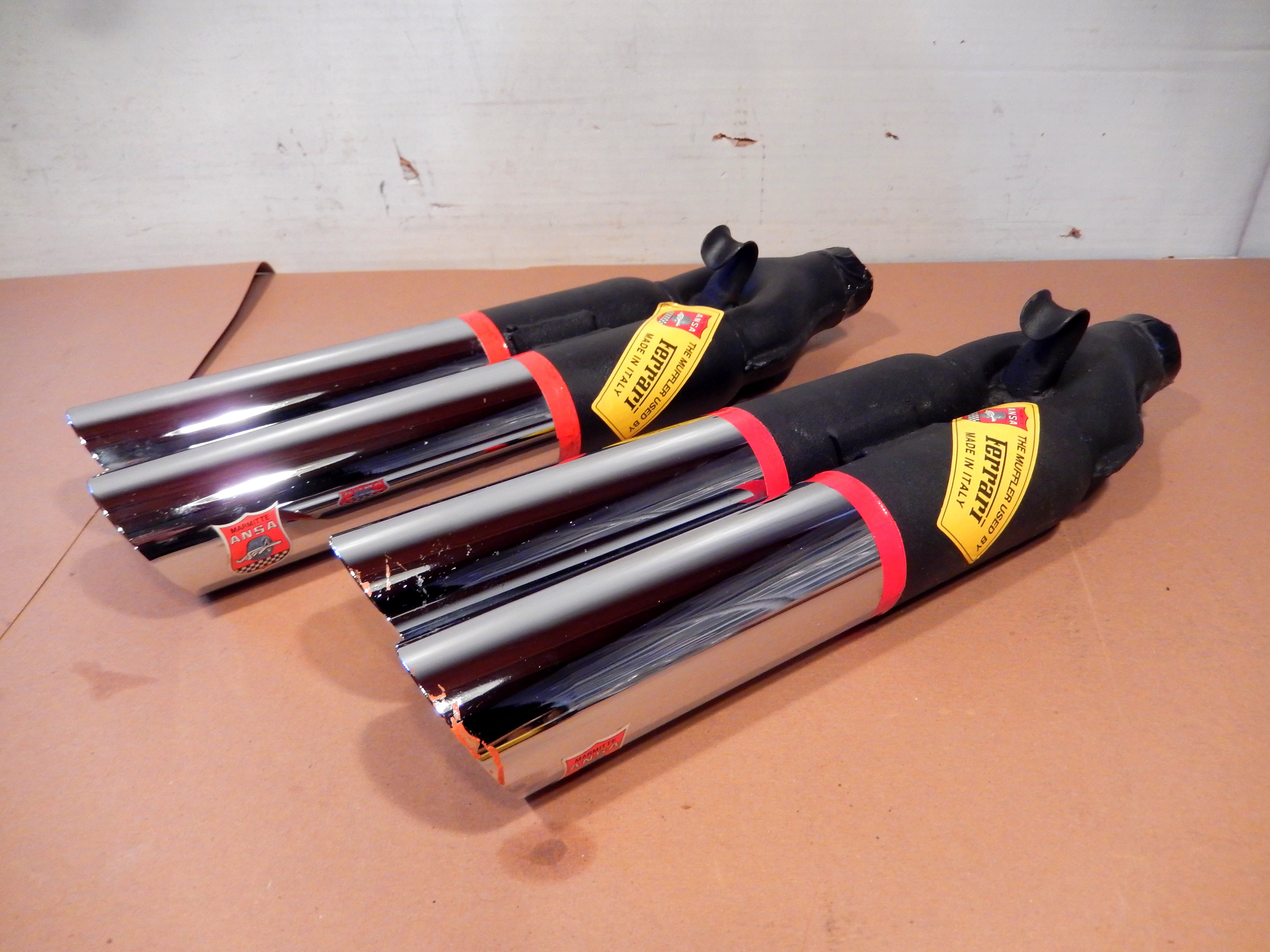 ANSA NOS Pair of Maserati Twin Slant Cut Exhaust Tips SKU # T212 ...
