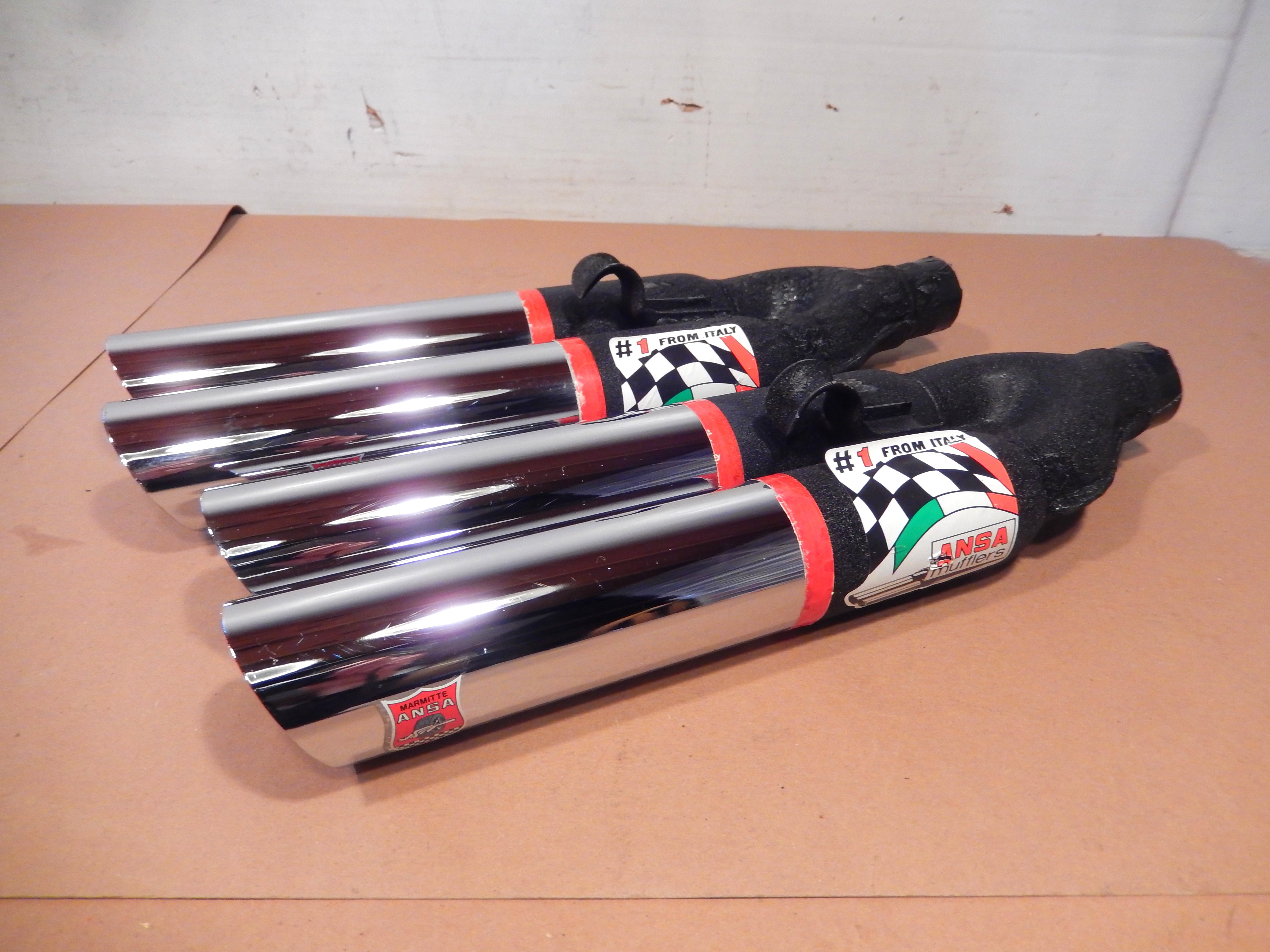 ANSA NOS Pair of Twin Slant Cut Exhaust Tips SKU # T568 – Joeyz Datsun